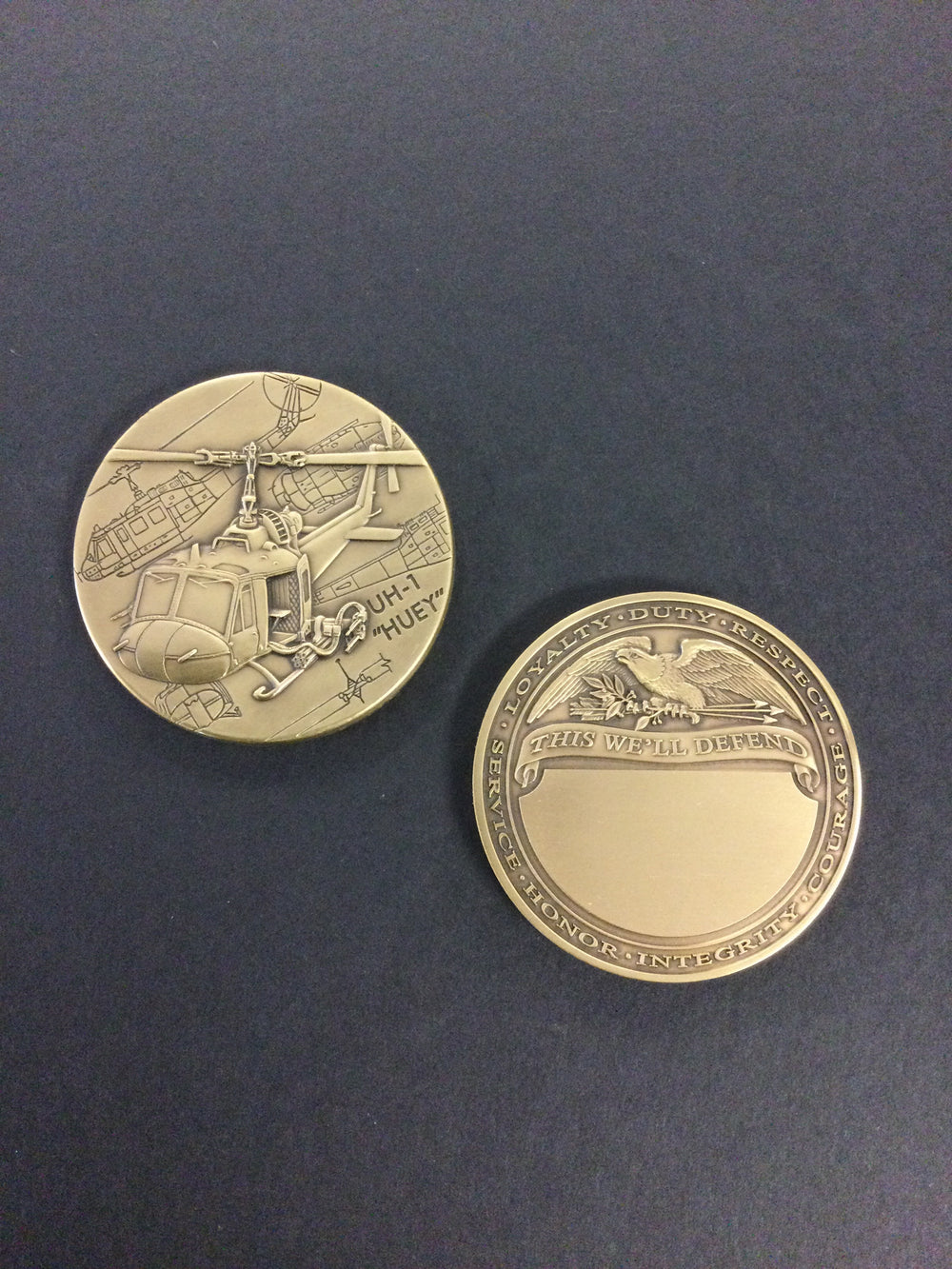 UH-1 Huey Helicopter Challenge Coin – Aviation Museum Gift Shop